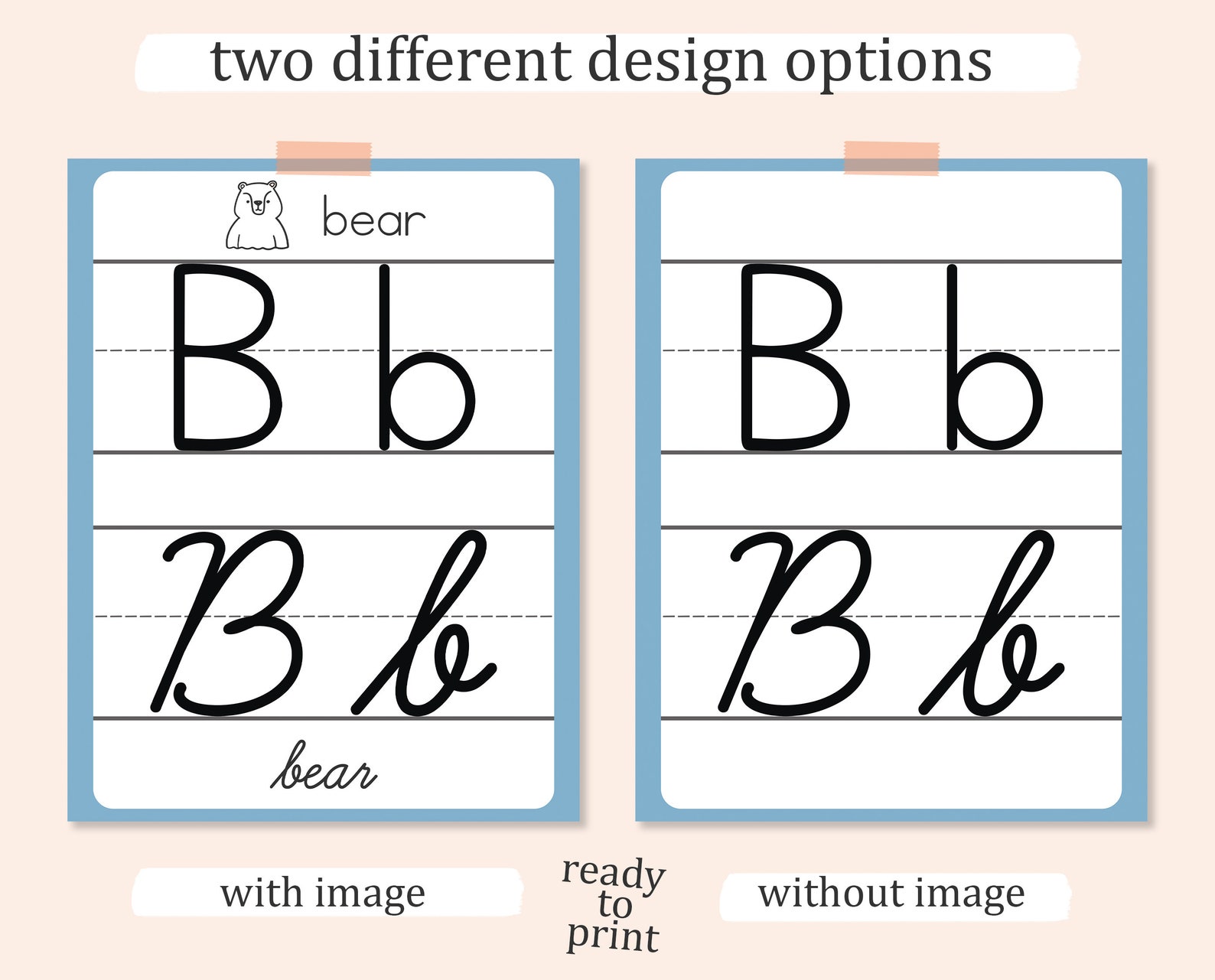 CURSIVE Handwriting ALPHABET POSTERS, Printable Classroom Decor ...