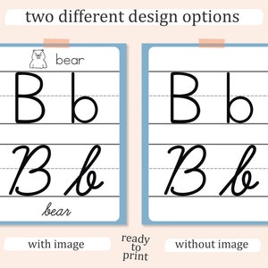 CURSIVE Handwriting ALPHABET POSTERS, Printable Classroom Decor ...