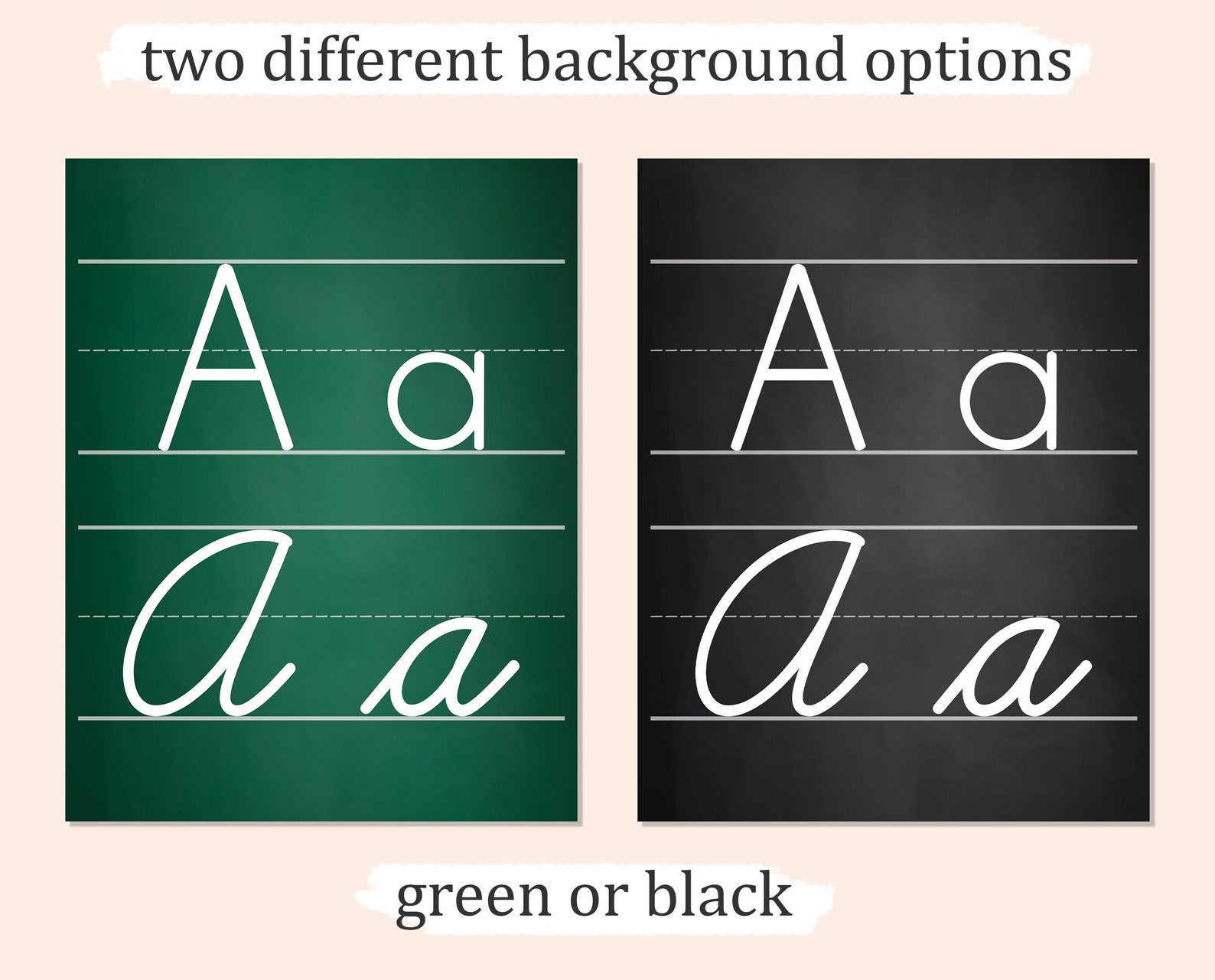 Chalkboard Cursive Alphabet Posters: Classroom Printable (PDF) - Etsy
