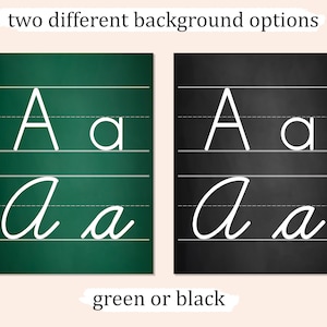 Chalkboard Cursive Alphabet Posters: Classroom Printable (PDF) - Etsy