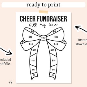Editable CHEER FUNDRAISER Template, Fill My Bows Fundraiser, Fill My ...