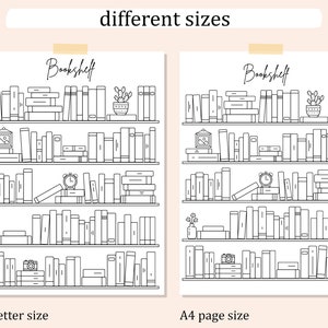 Bookshelf Reading Tracker Printable: 100 Books Challenge (digital ...