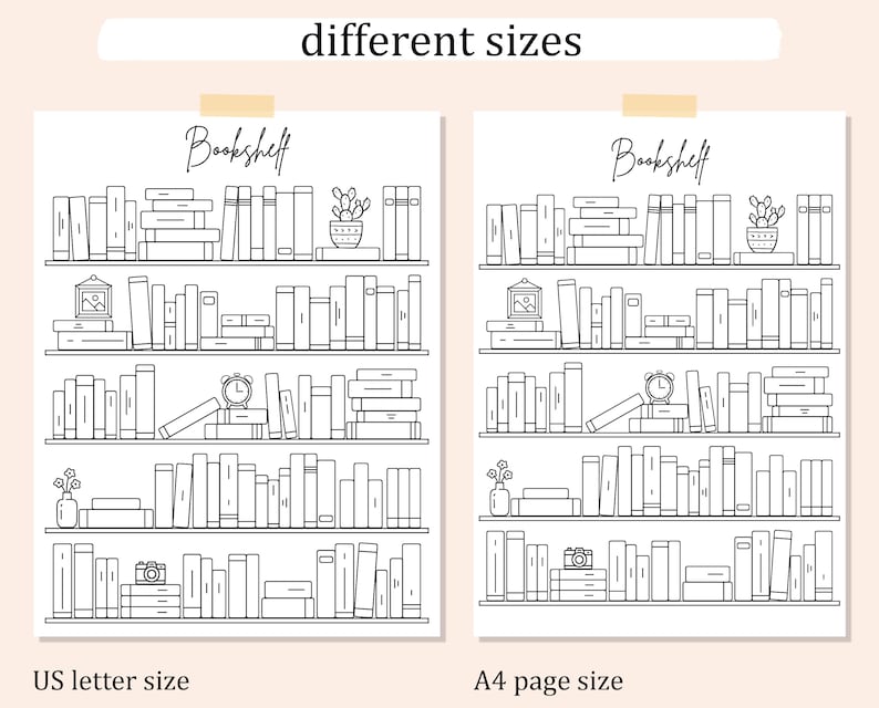 Bookshelf Tracker Printable Template, Read Book Tracker, Books to Read ...