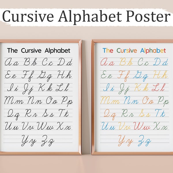 Cursive Alphabet - Etsy