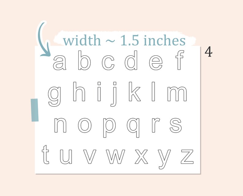 Printable ABC Outline Letters: Uppercase & Lowercase (digital Download ...