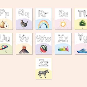 Animal Alphabet Tracing Posters: Minimal Classroom Decor (digital ...