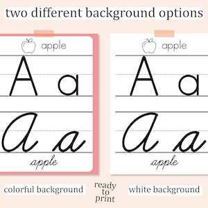 CURSIVE Handwriting ALPHABET POSTERS, Printable Classroom Decor ...