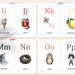 Watercolor ALPHABET FLASH CARDS, Digital Printable Alphabet Learning ...