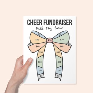 Editable Cheer Fundraiser Template: Fill My Bow Sign (digital Download ...