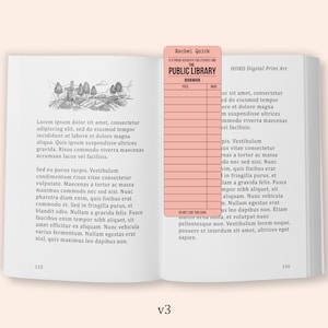 Personalised Reading List Bookmarks Set, Bookmark Library Card, Reading ...