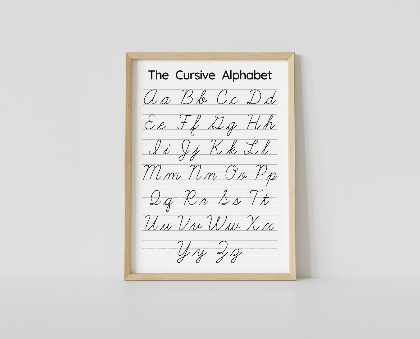 Cursive Alphabet Poster: Handwriting Chart (digital Download) - Etsy