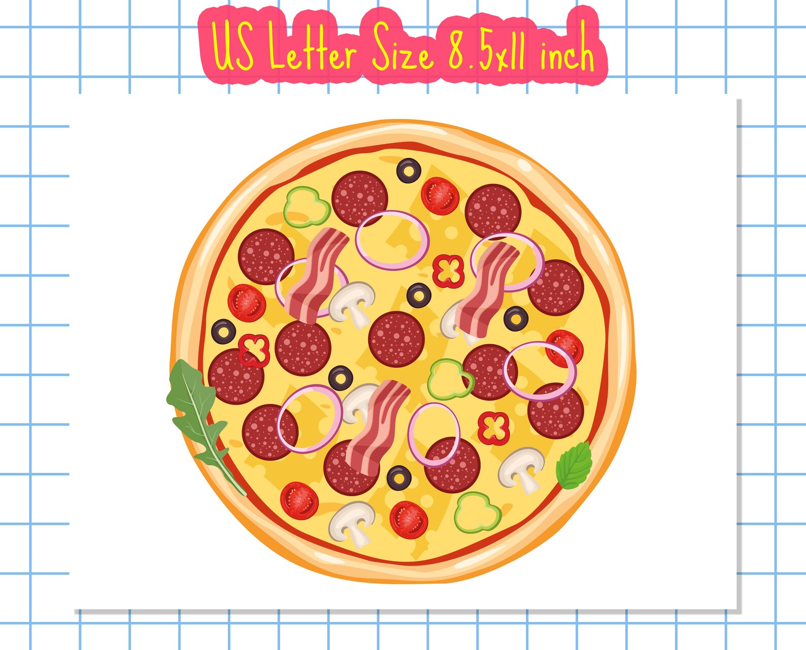 BUILD A PIZZA, Make a Pizza, Printable Pizza Craft, Pretend Play, Cut ...