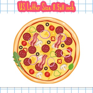 BUILD A PIZZA, Make a Pizza, Printable Pizza Craft, Pretend Play, Cut ...