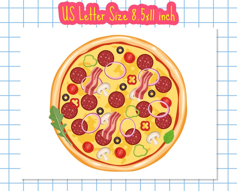 BUILD A PIZZA, Make a Pizza, Printable Pizza Craft, Pretend Play, Cut ...