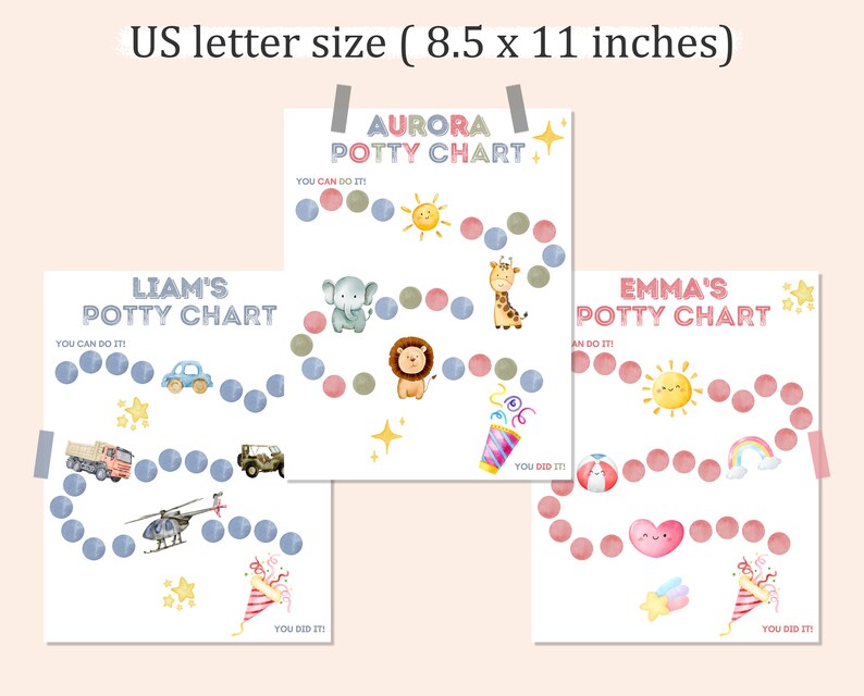 Editable Potty Training Chart: Kids Reward System (PDF & JPG) - Etsy ...