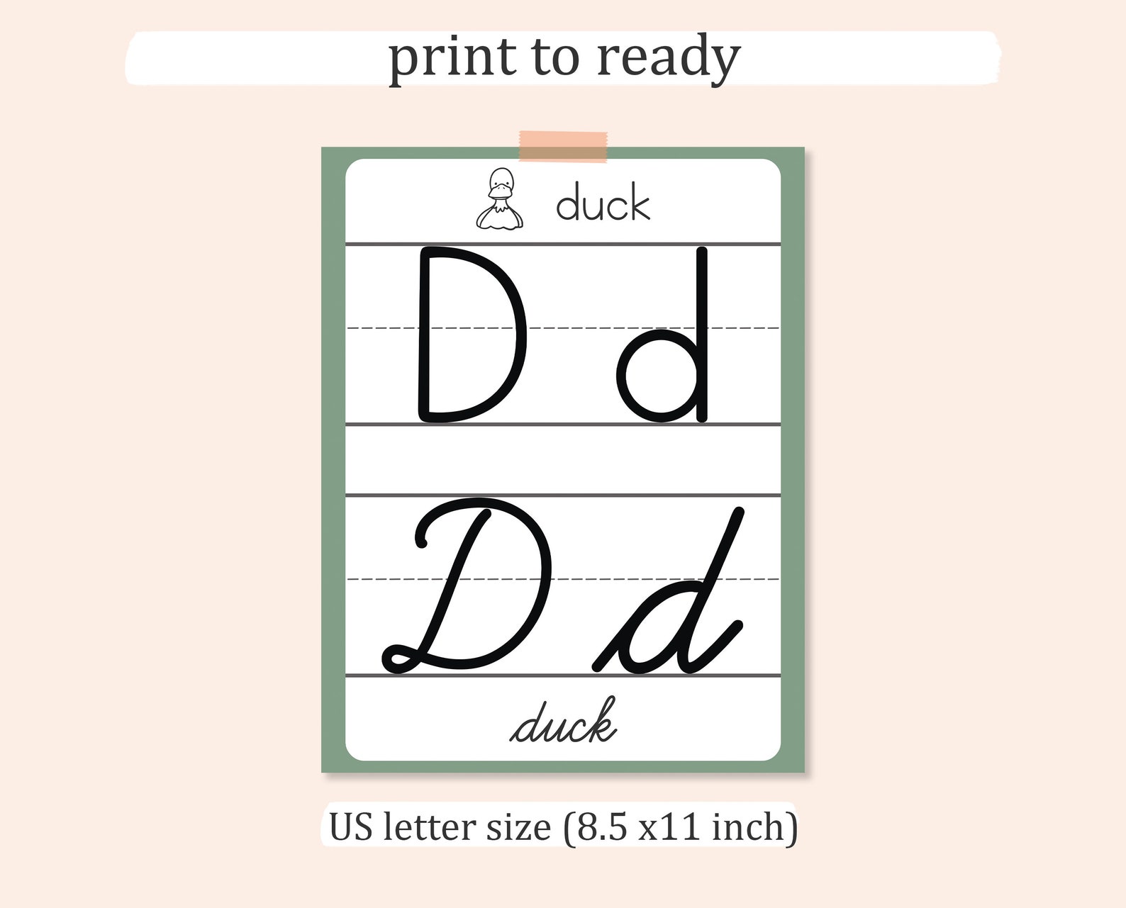 CURSIVE Handwriting ALPHABET POSTERS, Printable Classroom Decor ...