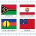 Oceaniai Countries Flags Flashcards, Australia Countries Flags ...