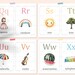 Watercolor ALPHABET FLASH CARDS, Digital Printable Alphabet Learning ...