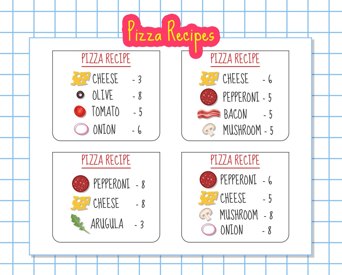 BUILD A PIZZA, Make a Pizza, Printable Pizza Craft, Pretend Play, Cut ...