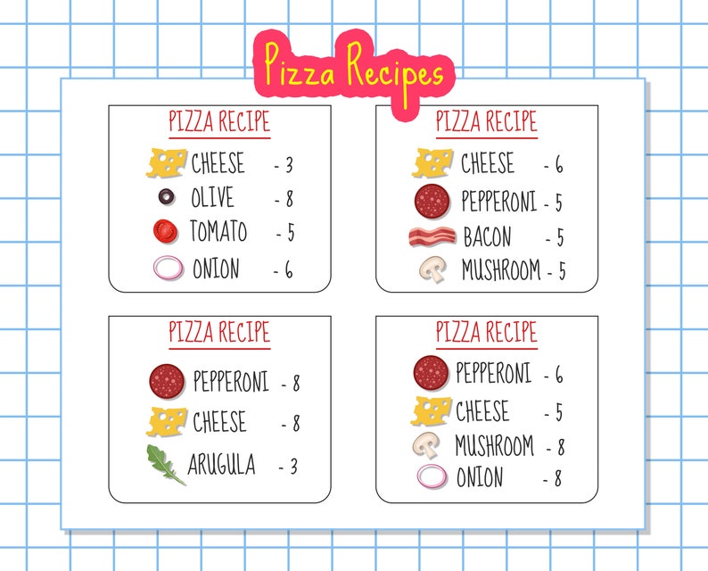 BUILD A PIZZA, Make a Pizza, Printable Pizza Craft, Pretend Play, Cut ...