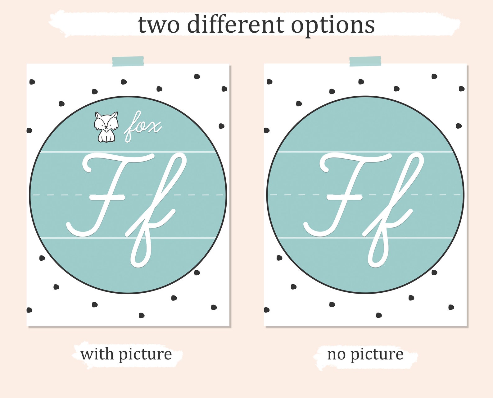 BOHO CURSIVE ALPHABET, Printable Cursive Alphabet Posters, Neutral ...