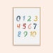 Watercolor Rainbow Alphabet and Numbers Poster: Classroom Wall Art ...