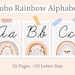 Boho Rainbow Cursive Alphabet Poster: Classroom Decor (digital Download ...