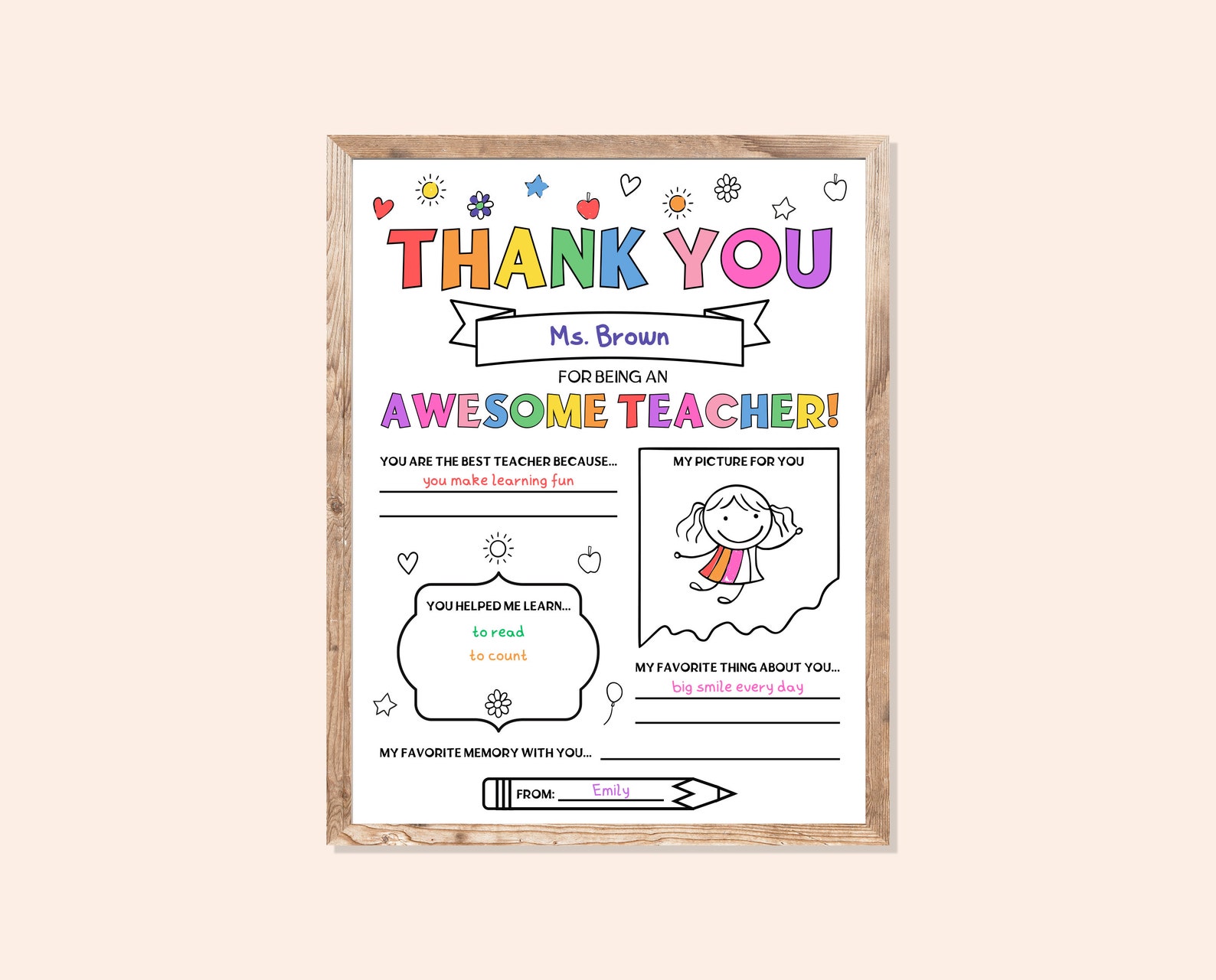 Editable Teacher Appreciation Gift, Printable Teacher Appreciation Week ...