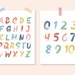 Watercolor Rainbow ALPHABET Poster and NUMBERS Poster - Etsy