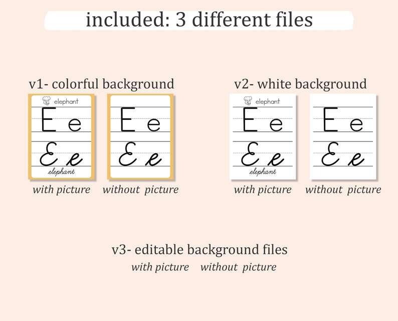 CURSIVE Handwriting ALPHABET POSTERS, Printable Classroom Decor ...