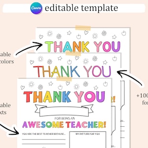 Editable Teacher Appreciation Gift, Printable Teacher Appreciation Week ...
