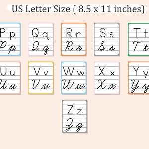 Printable Cursive Alphabet Cards: Classroom Poster (PDF Download) - Etsy