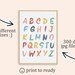 Watercolor Rainbow ALPHABET Poster and NUMBERS Poster - Etsy