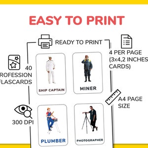 Professions Flashcards: Montessori Jobs & Careers (digital Download) - Etsy