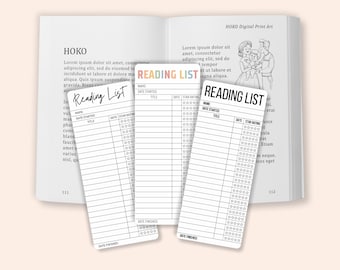 Printable Library Card Bookmark Book Club Reading List - Etsy