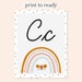 Boho Rainbow Cursive Alphabet Poster: Classroom Decor (digital Download ...