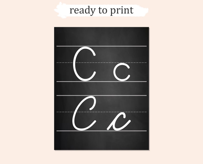 Chalkboard Alphabet Posters, Cursive Alphabet Classroom Poster ...