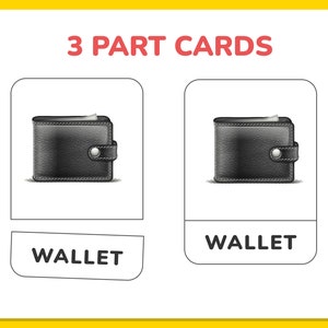 40 Real Picture Clothes and Accessories Flashcards, Editable Montessori ...