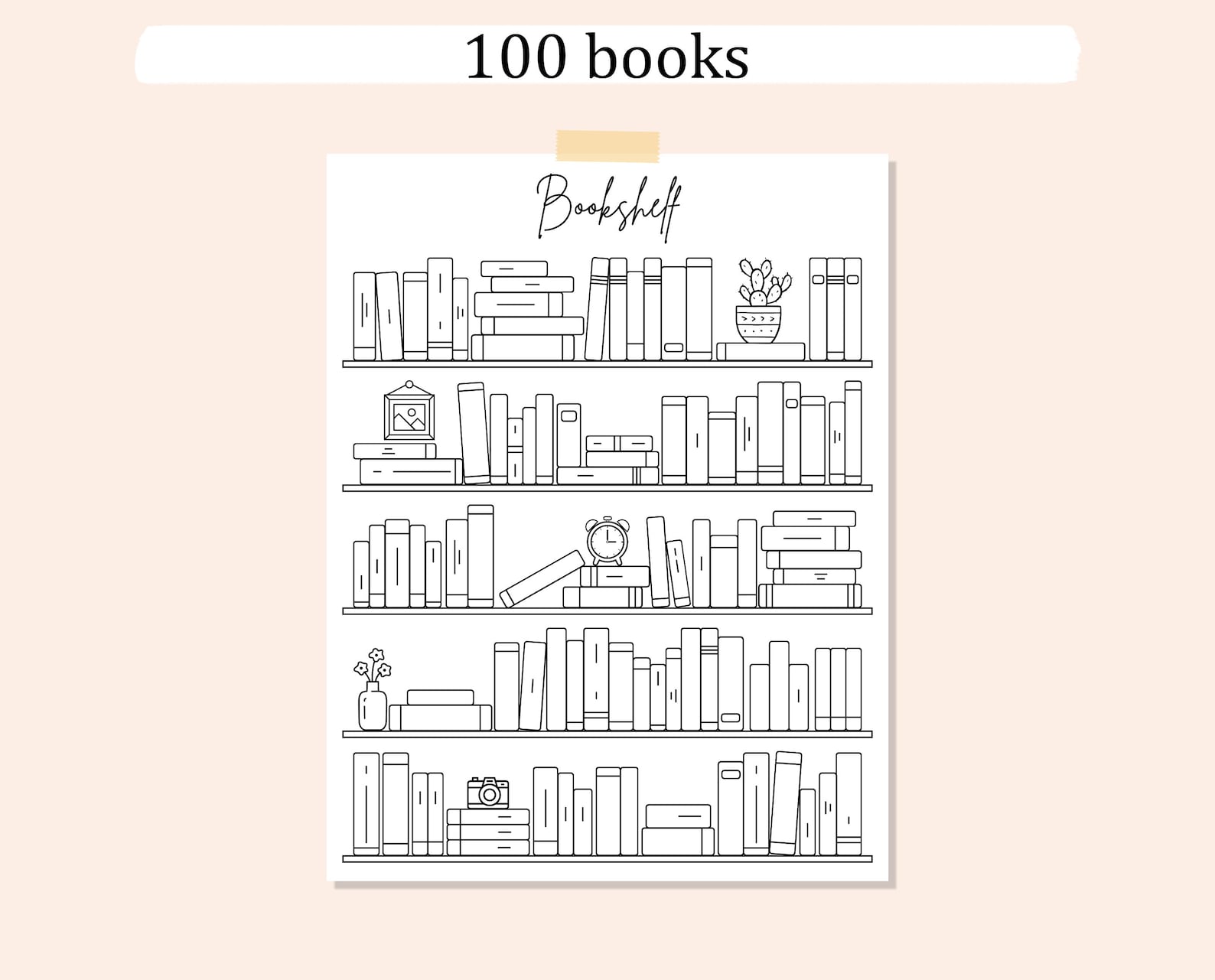 Bookshelf Tracker Printable Template, Read Book Tracker, Books to Read ...