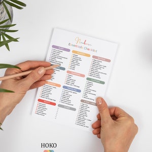 Editable Baby Essentials Checklist: Newborn Registry Template (PDF) - Etsy