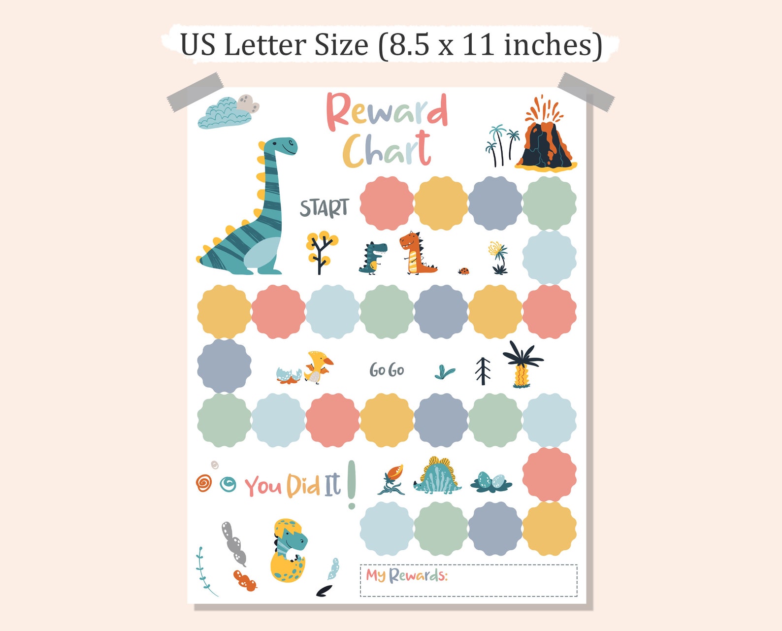 Editable Dinosaur Reward Chart for Kids, Behaviour Chart, Dino Chore ...