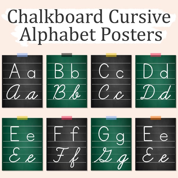 Cursive Alphabet - Etsy