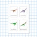 24 Dinosaur Flashcards | Montessori Flashcards for Toddler | Printable ...