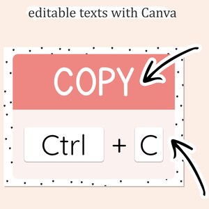 Keyboard Shortcut Poster: Boho Classroom Decor (editable, Digital ...