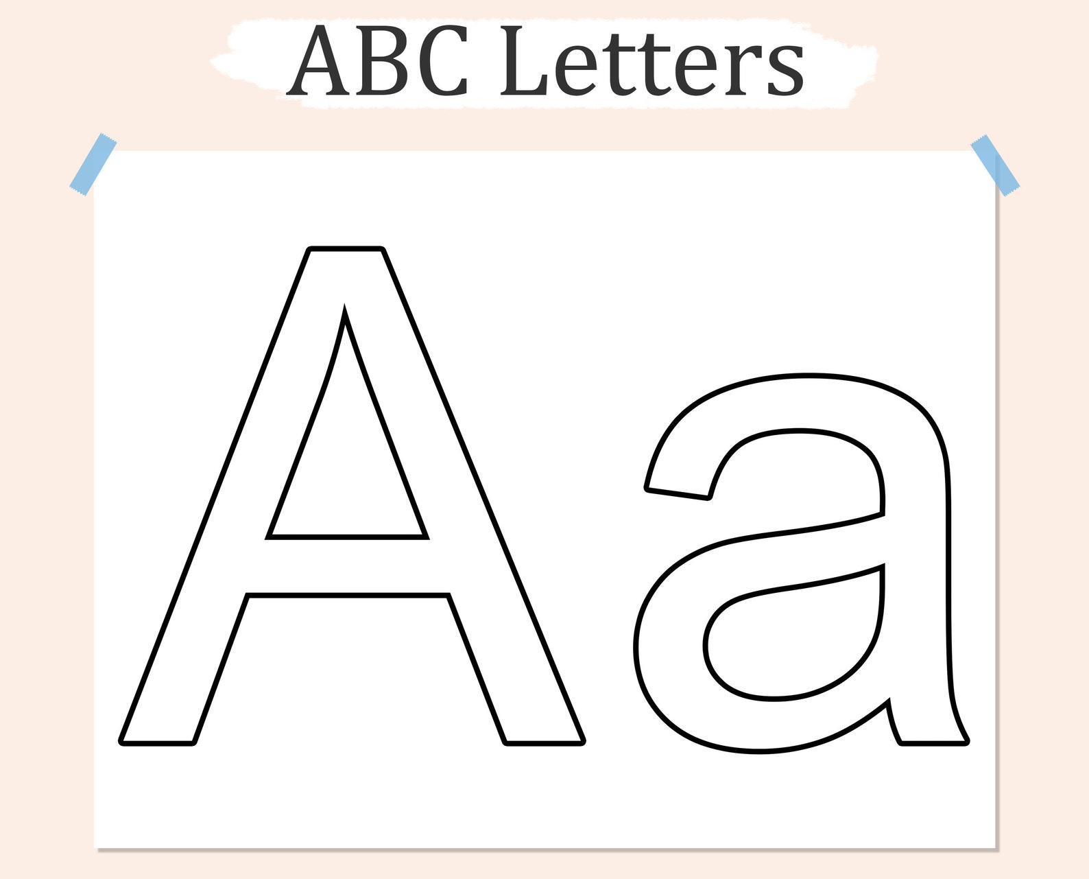 Printable ABC Capital Letters Full Alphabet | ABC Uppercase, ABC ...