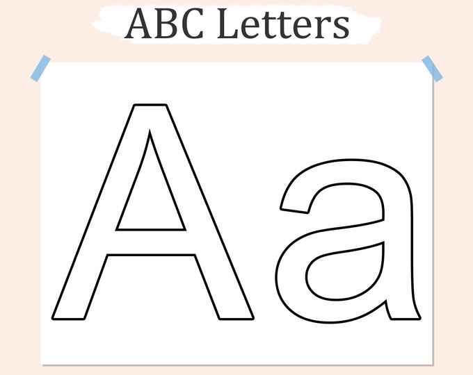 ABC Capital Letters Pdf Full Alphabet & Individual Letters Total 27 ...