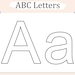 Printable ABC Outline Letters: Uppercase & Lowercase (digital Download ...