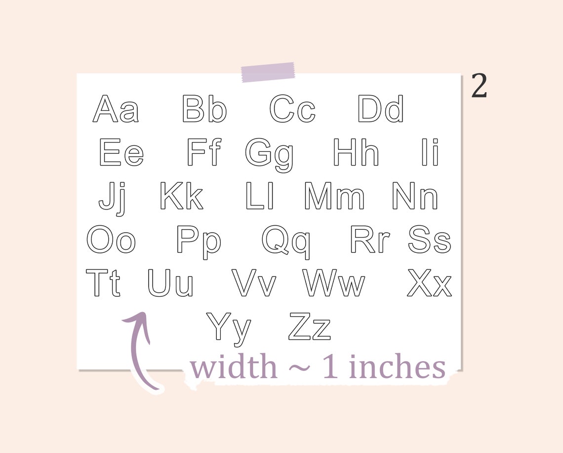 Printable ABC Outline Letters: Uppercase & Lowercase (digital Download ...