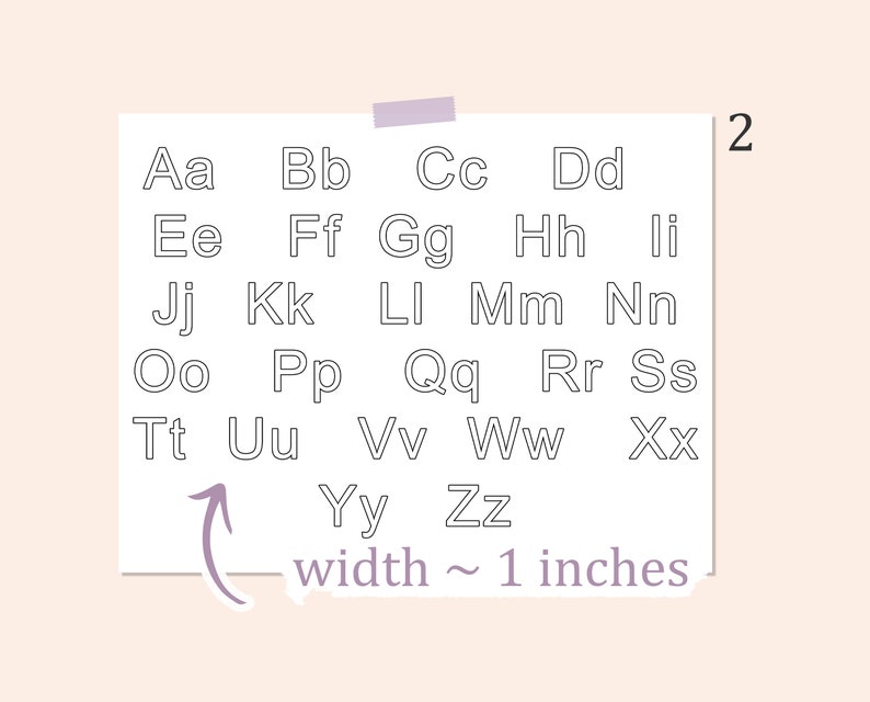 Printable ABC Outline Letters: Uppercase & Lowercase (digital Download ...