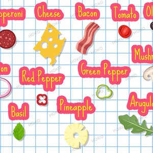 BUILD A PIZZA, Make a Pizza, Printable Pizza Craft, Pretend Play, Cut ...